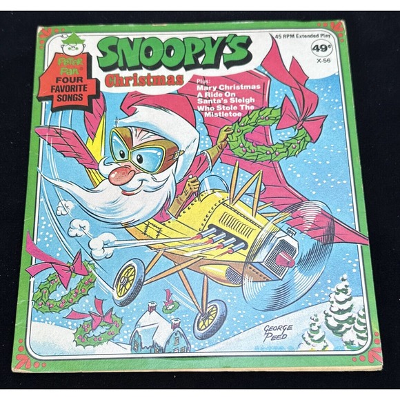Media | Snoopys Christmas Ep Record Peter Pan Records 45 Rpm 4 Songs ...